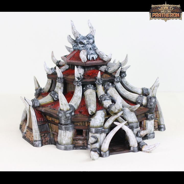 3D Printable Battle of Eldrino's Deep 2 - Orc Barracks by World of Pratheron